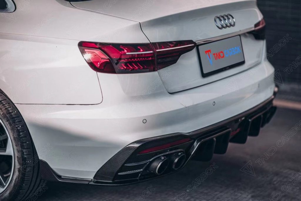 TAKD - AUDI A4 S LINE / S4 CARBON FIBRE REAR DIFFUSER V2 - Mod Central