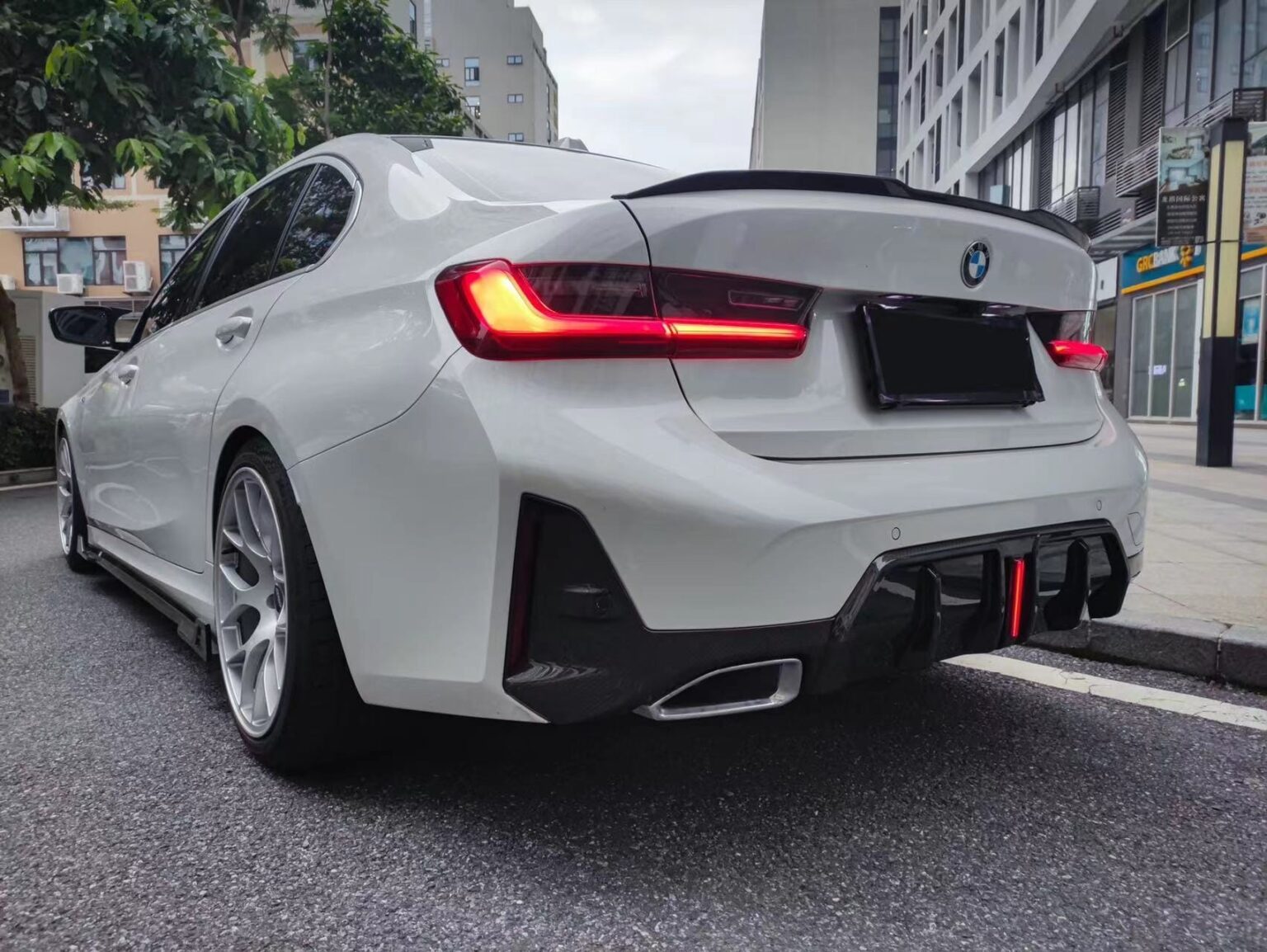 AERO CARBON - BMW 3 SERIES G20 LCI CARBON FIBRE REAR DIFFUSER TK V2 ...