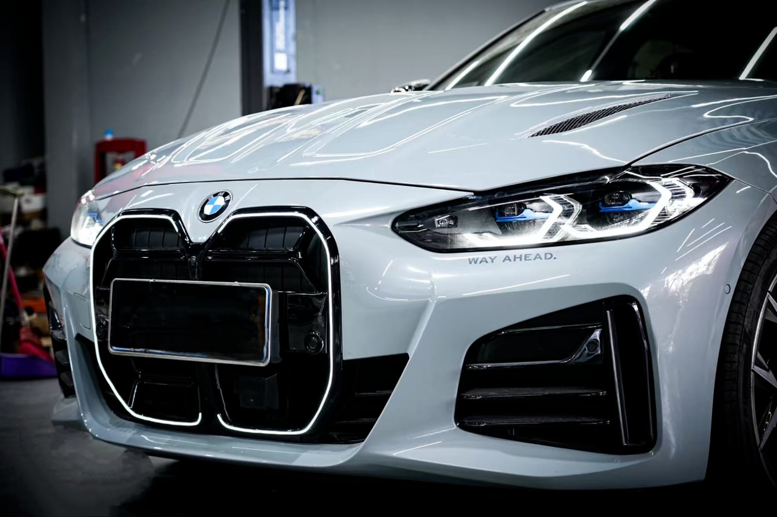 AERO CARBON - BMW 4 SERIES G22 / G22 LCI GLOSS BLACK CSL LED GRILL ...