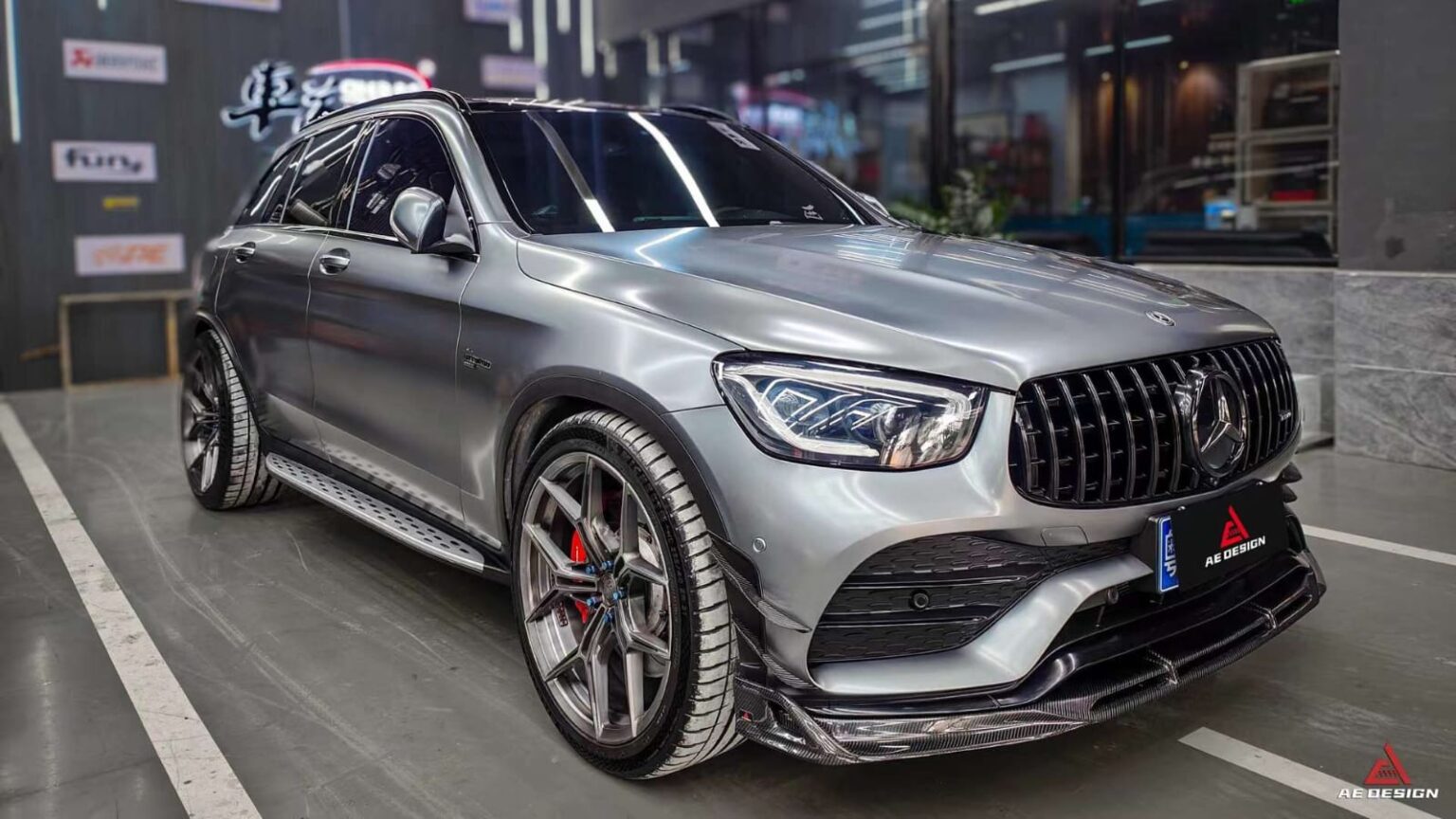 AE DESIGN - MERCEDES BENZ GLC43 CARBON FIBRE FRONT CANARDS - Mod Central