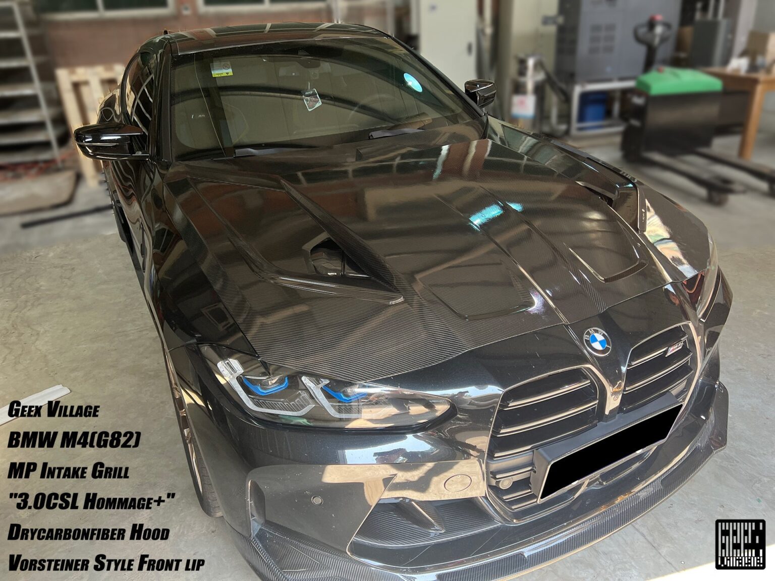 GEEX - BMW M3 G80 G81 / M4 G82 DRY CARBON FIBRE FRONT HOOD BONNET "3.0 ...