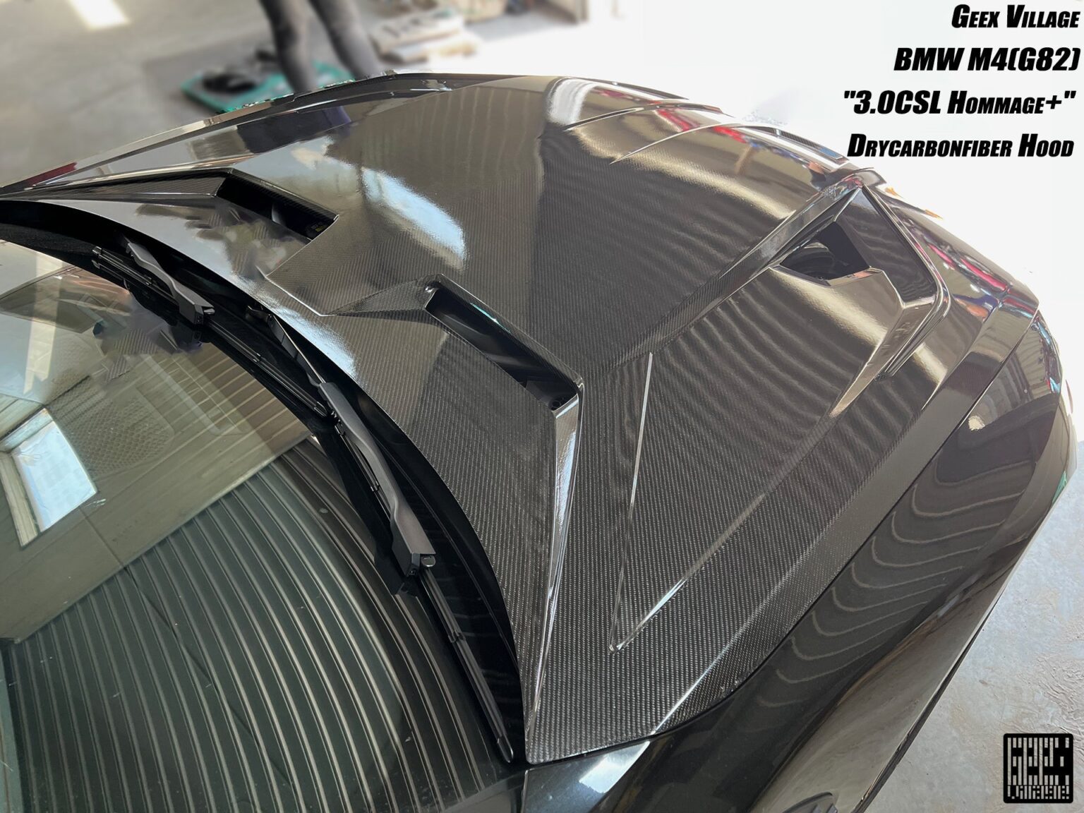 GEEX - BMW M3 G80 G81 / M4 G82 DRY CARBON FIBRE FRONT HOOD BONNET "3.0 ...