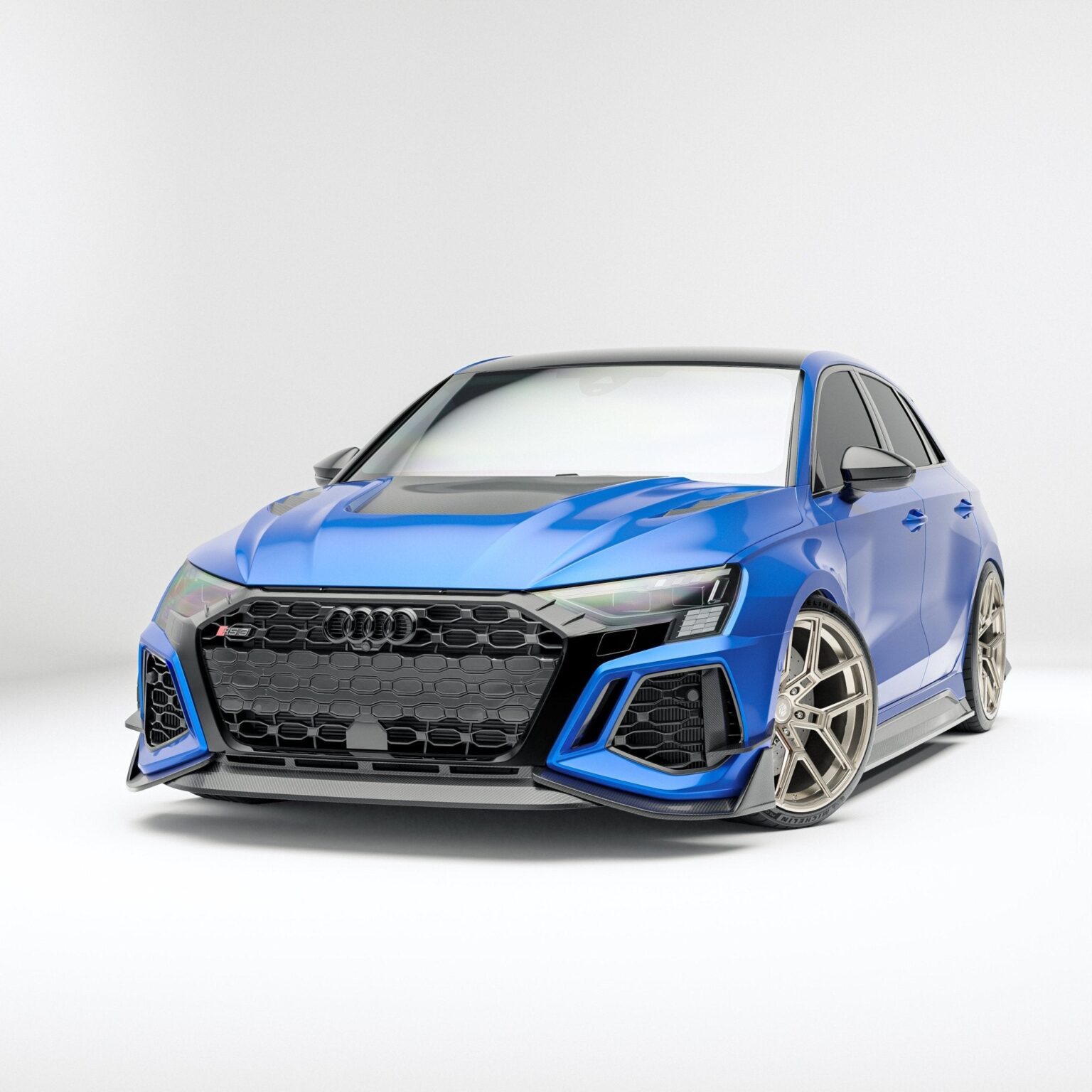 REVOZPORT - AUDI RS3 8Y SPORTBACK DRY CARBON FIBER FRONT LIP - Mod Central