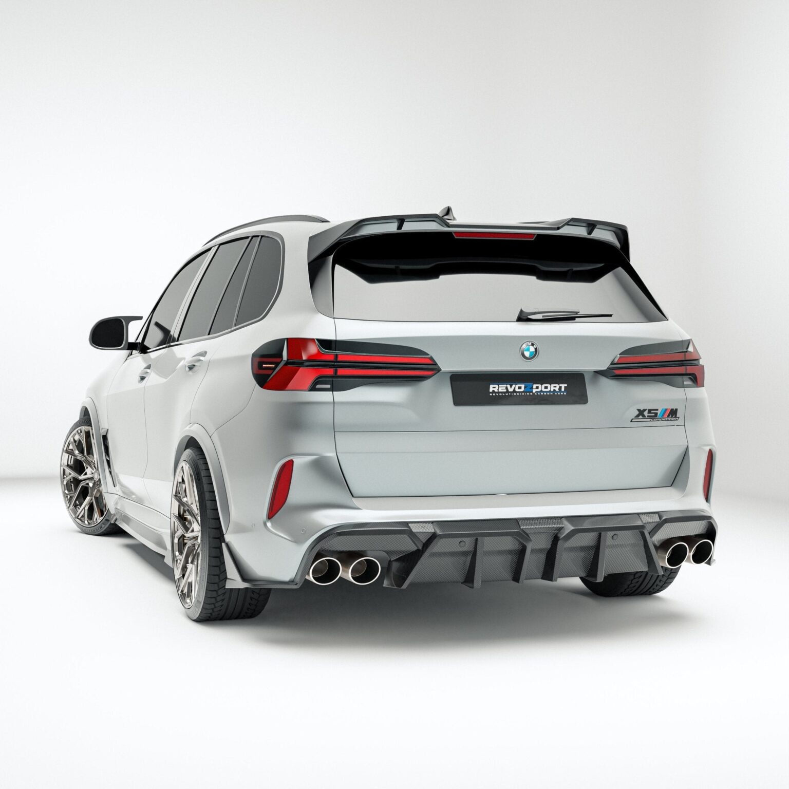 REVOZPORT - BMW X5M F95 LCI CARBON FIBER REAR DIFFUSER - Mod Central