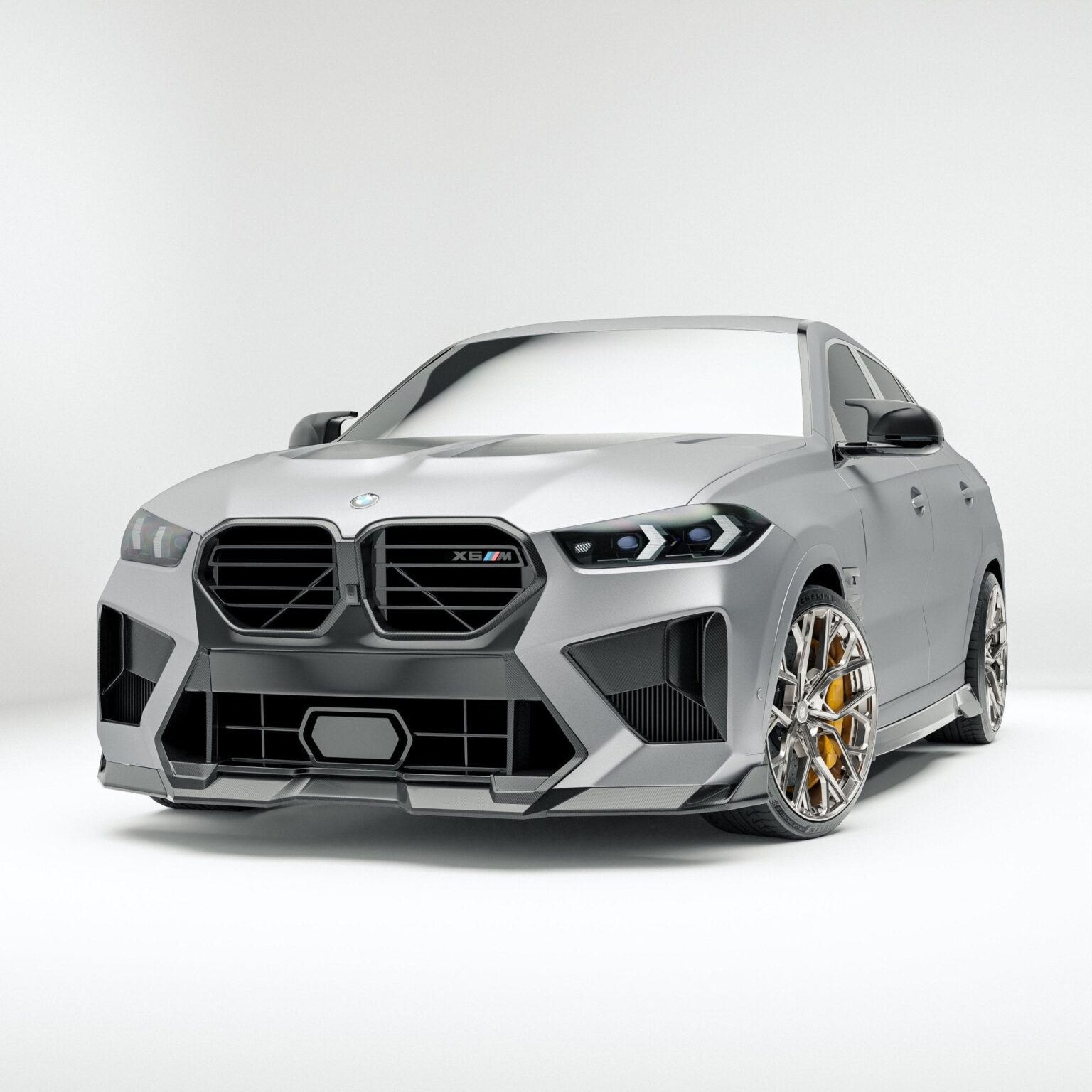 REVOZPORT - BMW X6M F96 LCI CARBON FIBER FRONT LIP - Mod Central