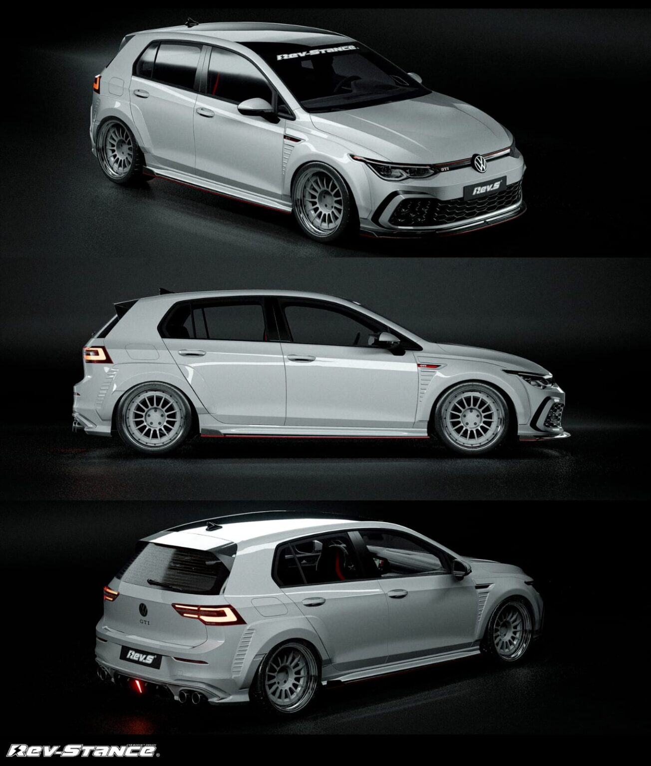 REVSTANCE - VOLKSWAGEN GOLF GTI MK8 ABS PLASTIC FULL BODY KIT - Mod Central