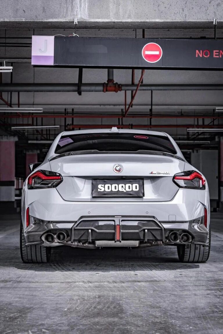 SOOQOO - BMW 2 SERIES G42 / M240I DRY CARBON FIBRE REAR LED DIFFUSER ...