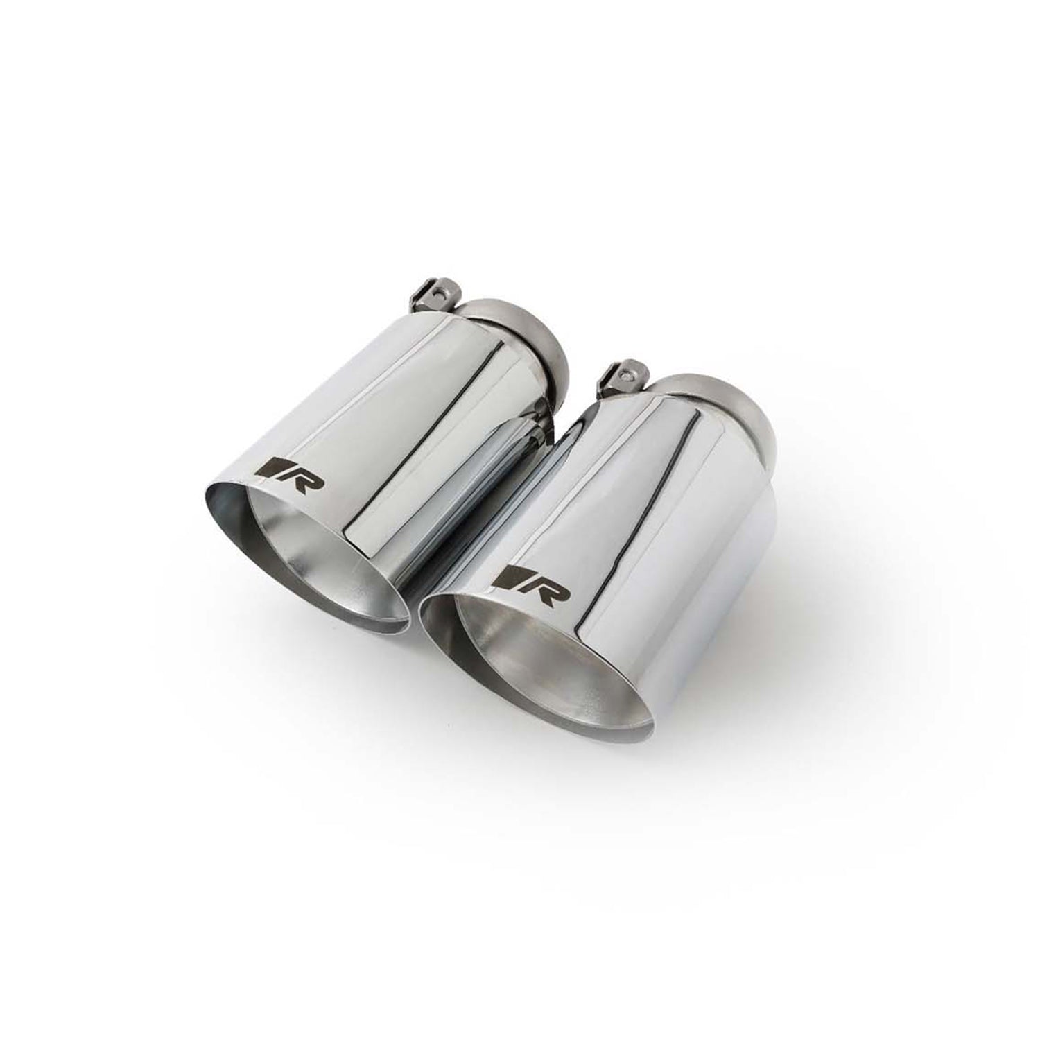 Remus Stainless Steel 102mm Chrome Angled Exhaust Tips With Straight ...