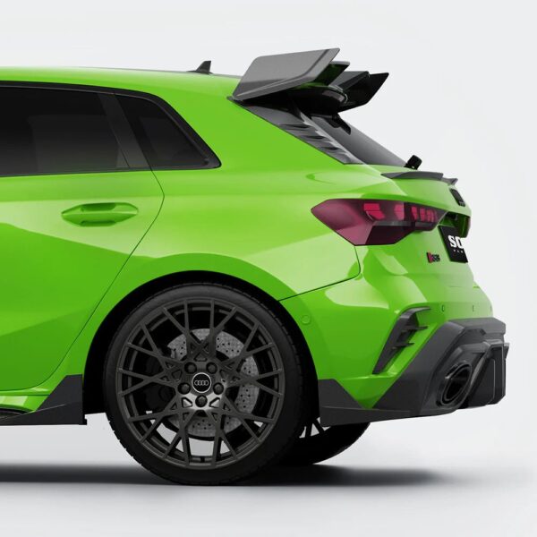 SOOQOO - AUDI RS3 8Y.5 SPORTBACK FACELIFT DRY CARBON FIBER REAR BUMPER ...