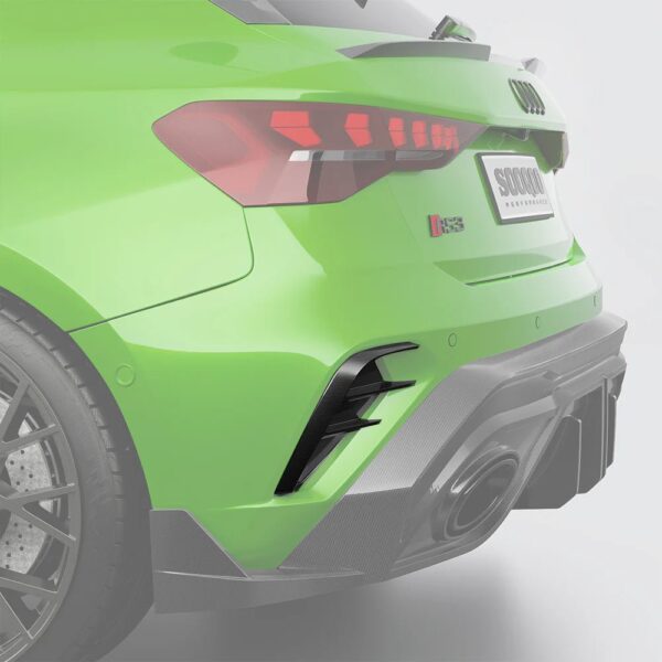 SOOQOO - AUDI RS3 8Y.5 SPORTBACK FACELIFT DRY CARBON FIBER REAR BUMPER ...